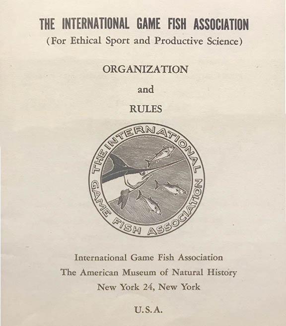 IGFA publishes organization and rules – International Game Fish Association